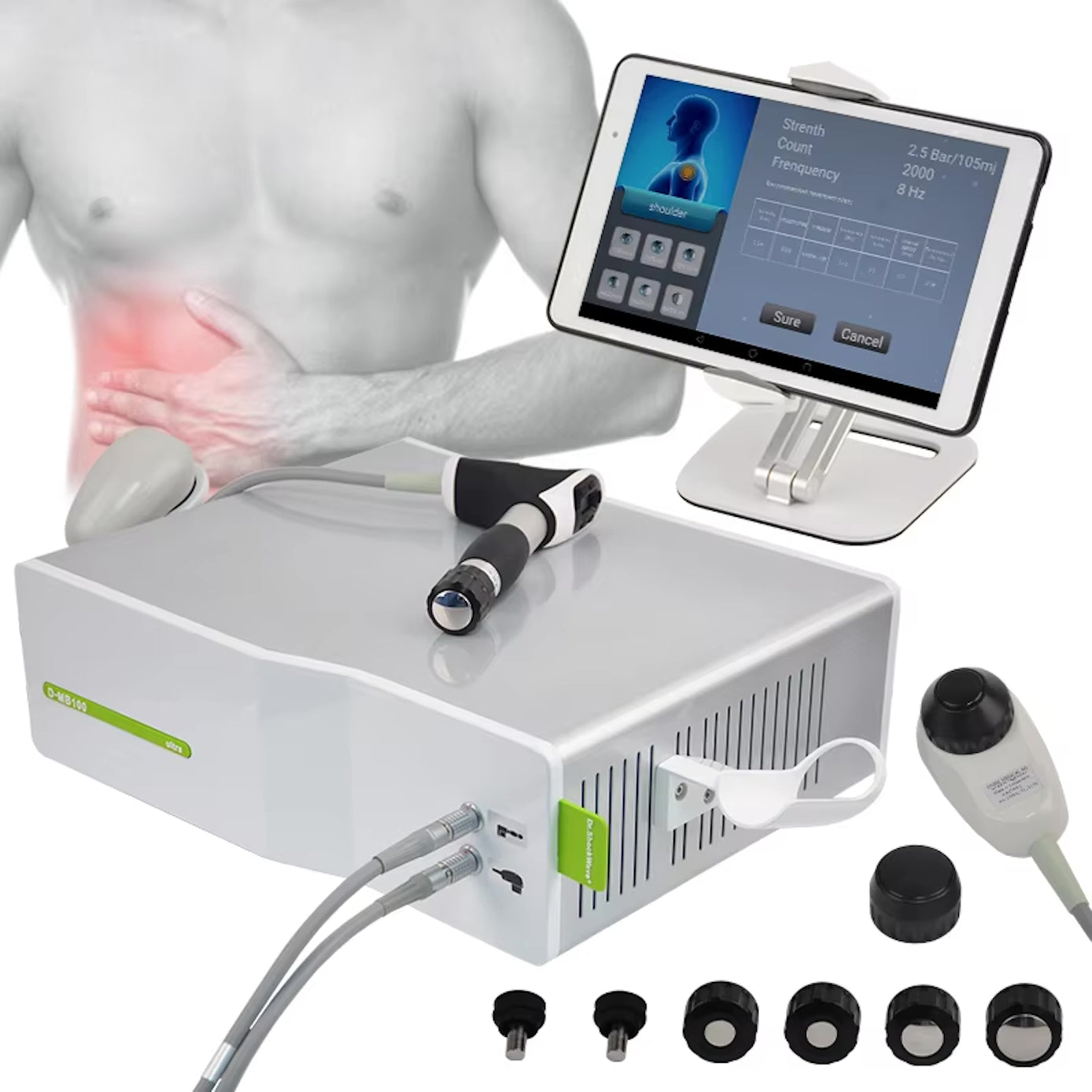 Extracorporeal Medical Radial Shockwave Therapy Machine for Pain Relie ...